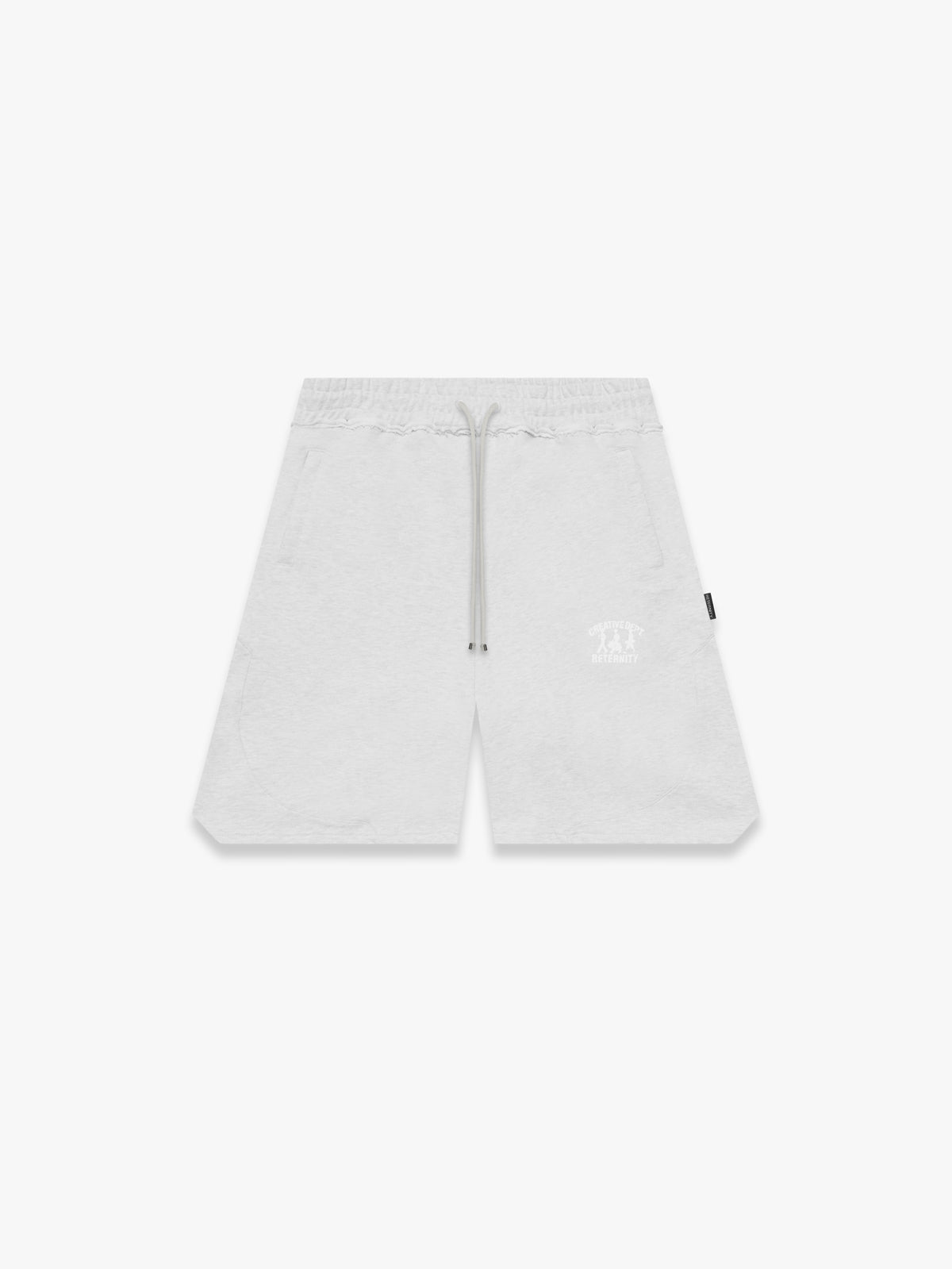 CREATIVE DEPT LOGO COTTON SHORTS - MELANGE GREY